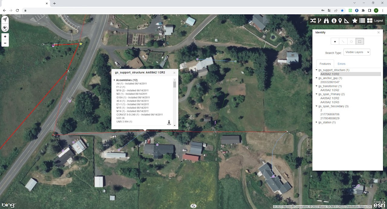 Fiber network splicing and utility pole loading analysis